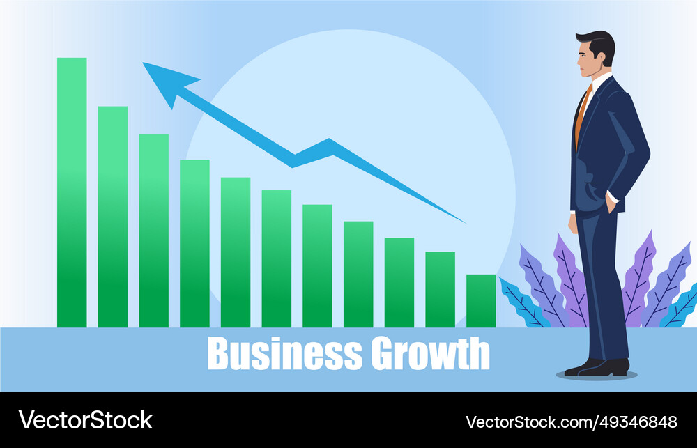 Business growth and success concept illust Vector Image