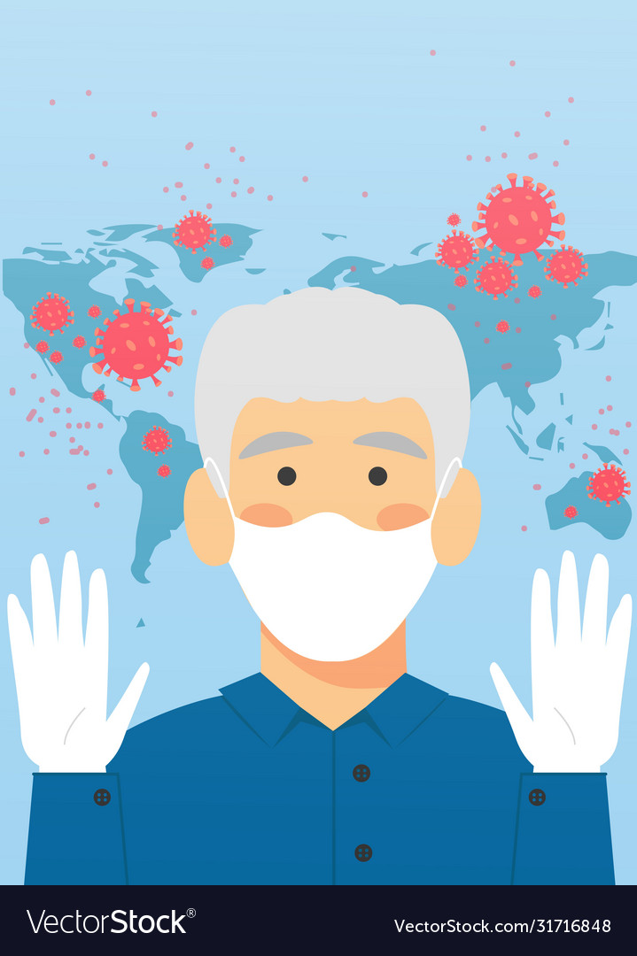 Corona virus protection poster design Royalty Free Vector