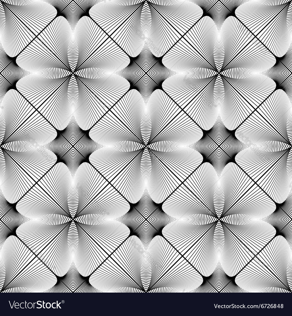 Design Seamless Monochrome Geometric Pattern Vector Image