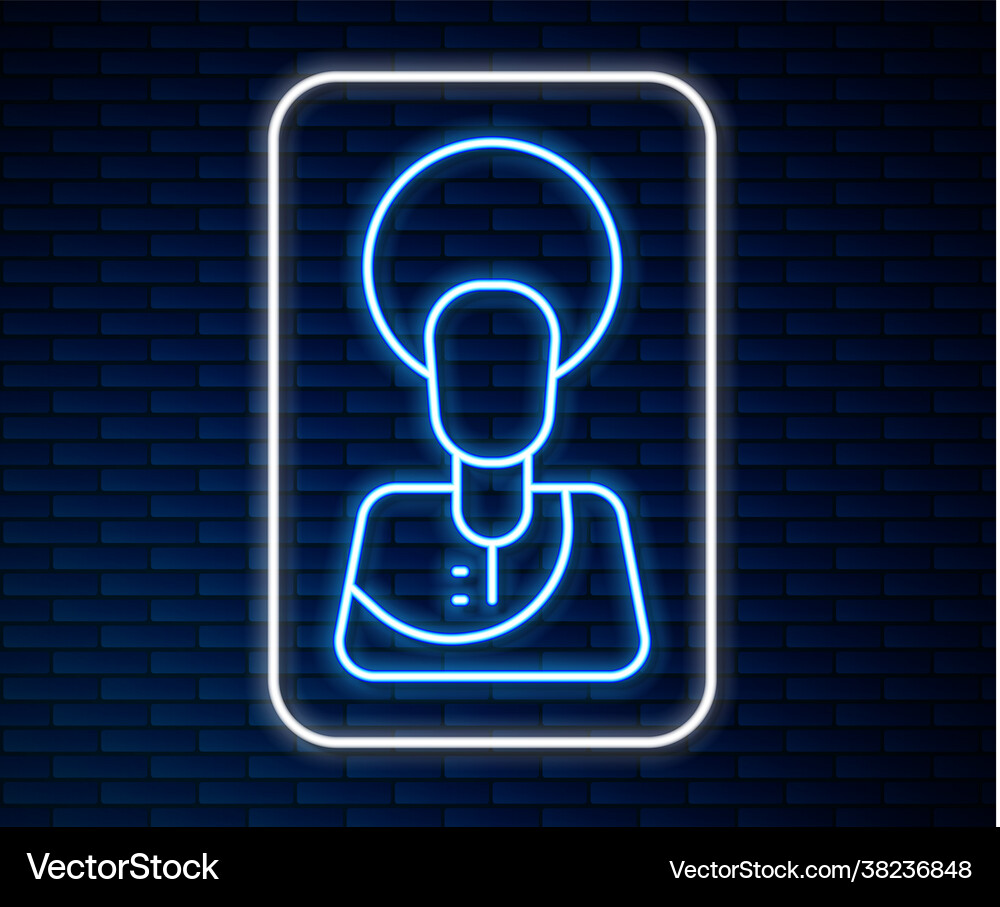 Glowing neon line jesus christ icon isolated Vector Image