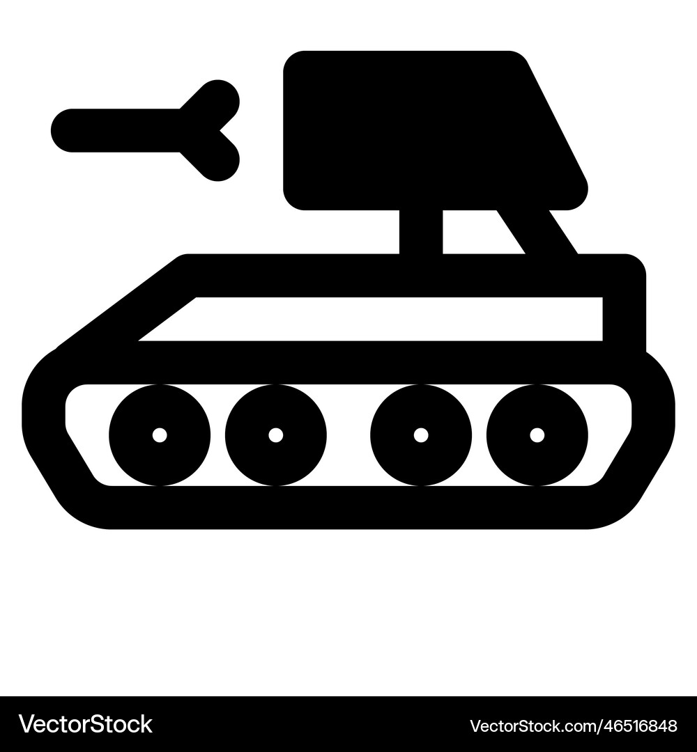 Heavy combat vehicle used in battle Royalty Free Vector