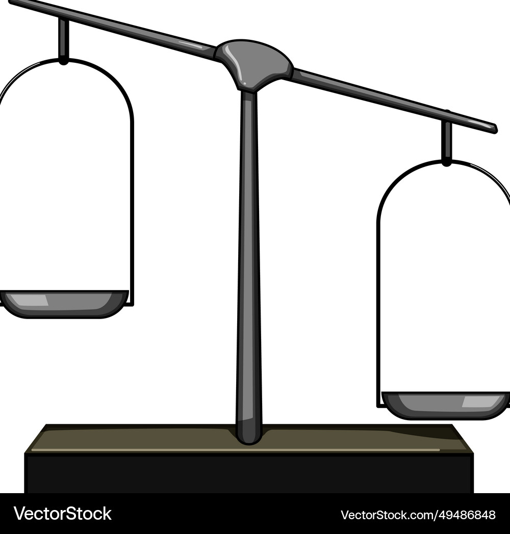 Judge balance scale cartoon Royalty Free Vector Image