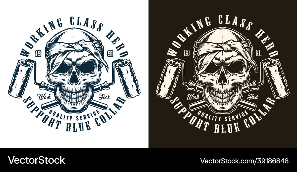 Painting vintage monochrome label Royalty Free Vector Image