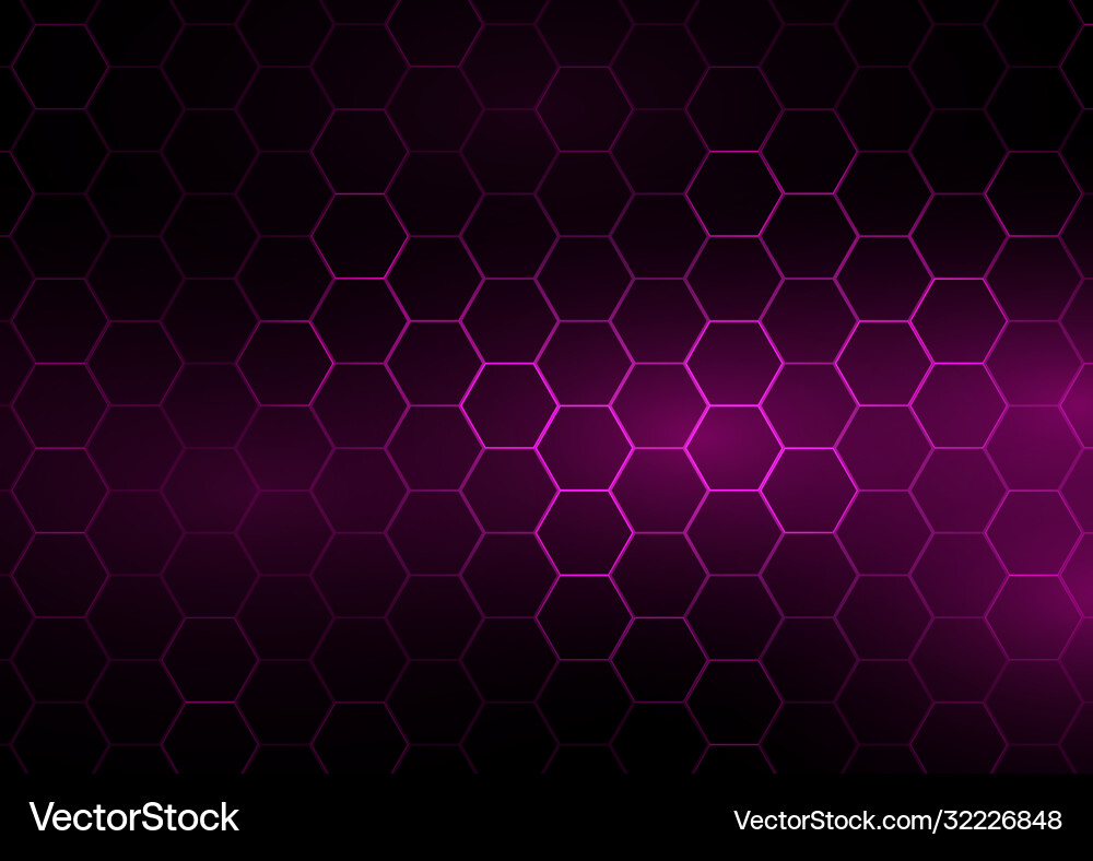 Techno banner with hexagonal design Royalty Free Vector