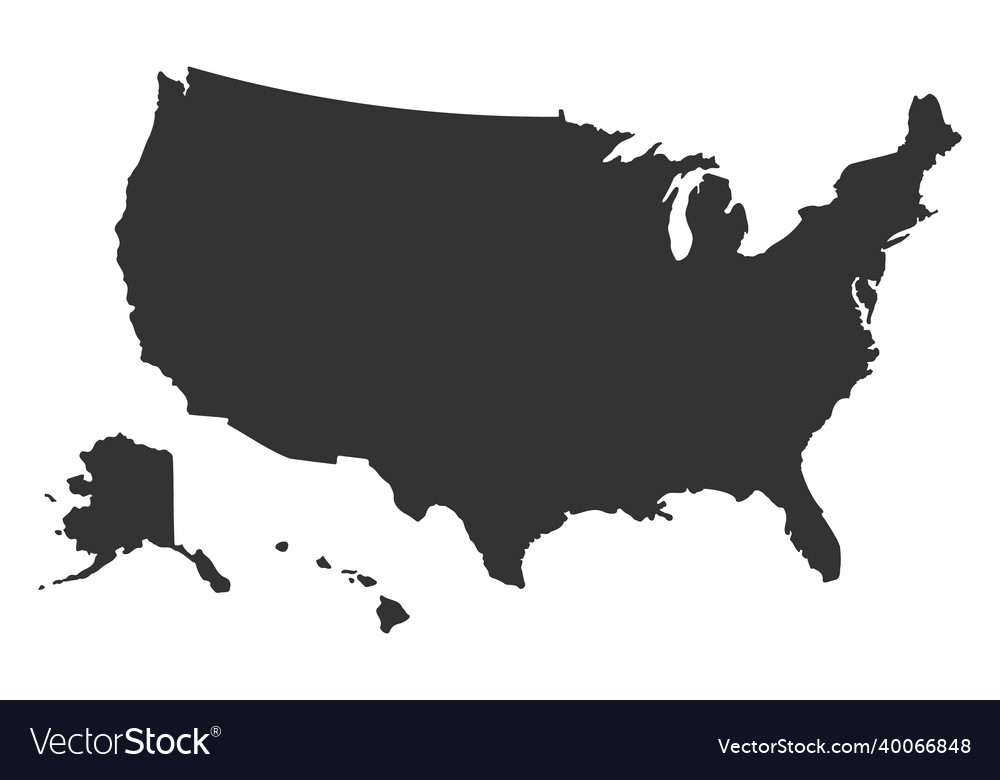 Usa map united states Royalty Free Vector Image