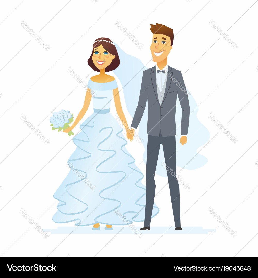 Wedding - cartoon people characters isolated Vector Image