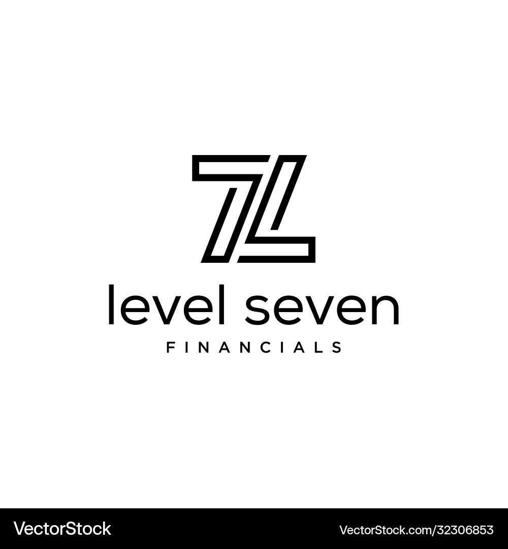 7 l abstract sign that is made modern and clean Vector Image