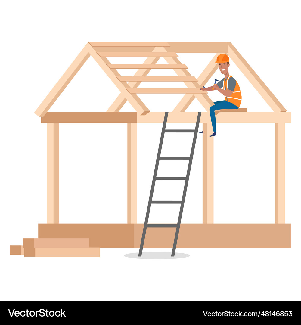 Building and construction industry cartoon Vector Image