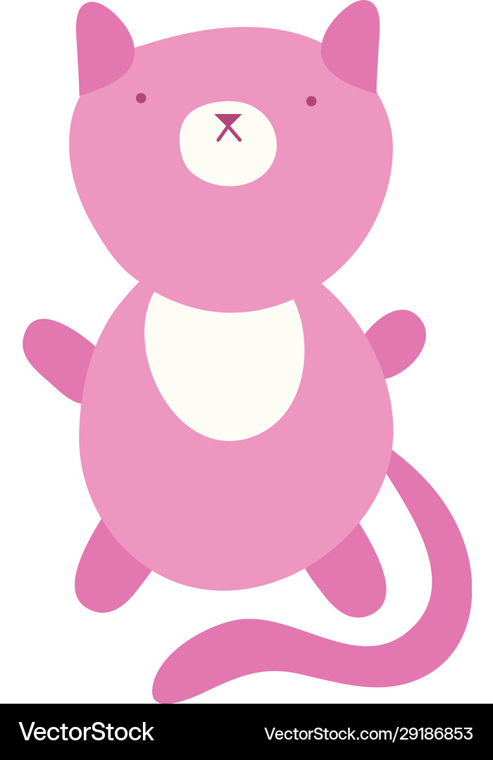 Cute little cat mascot character Royalty Free Vector Image