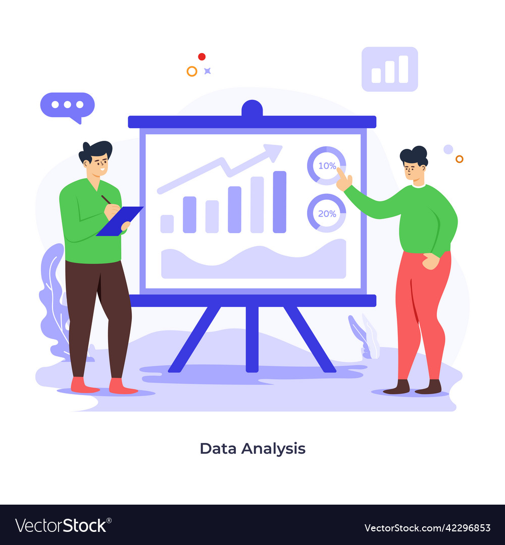 Data analysis Royalty Free Vector Image - VectorStock