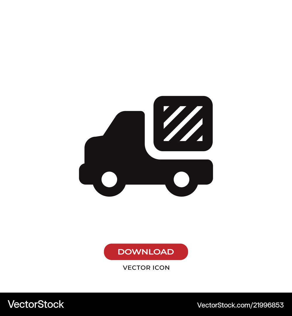 Delivery truck icon cargo sign van Royalty Free Vector Image