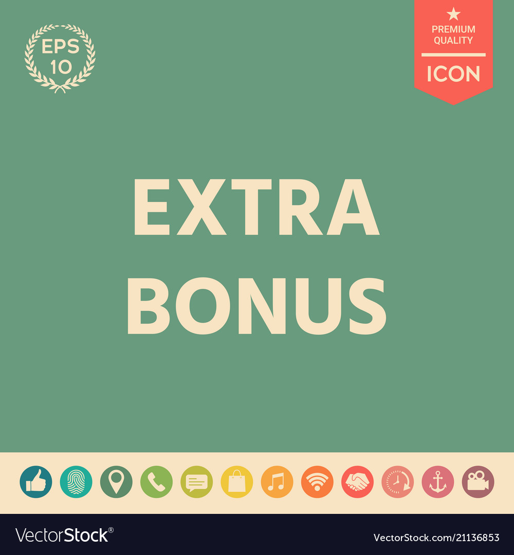 Extra bonus - button Royalty Free Vector Image