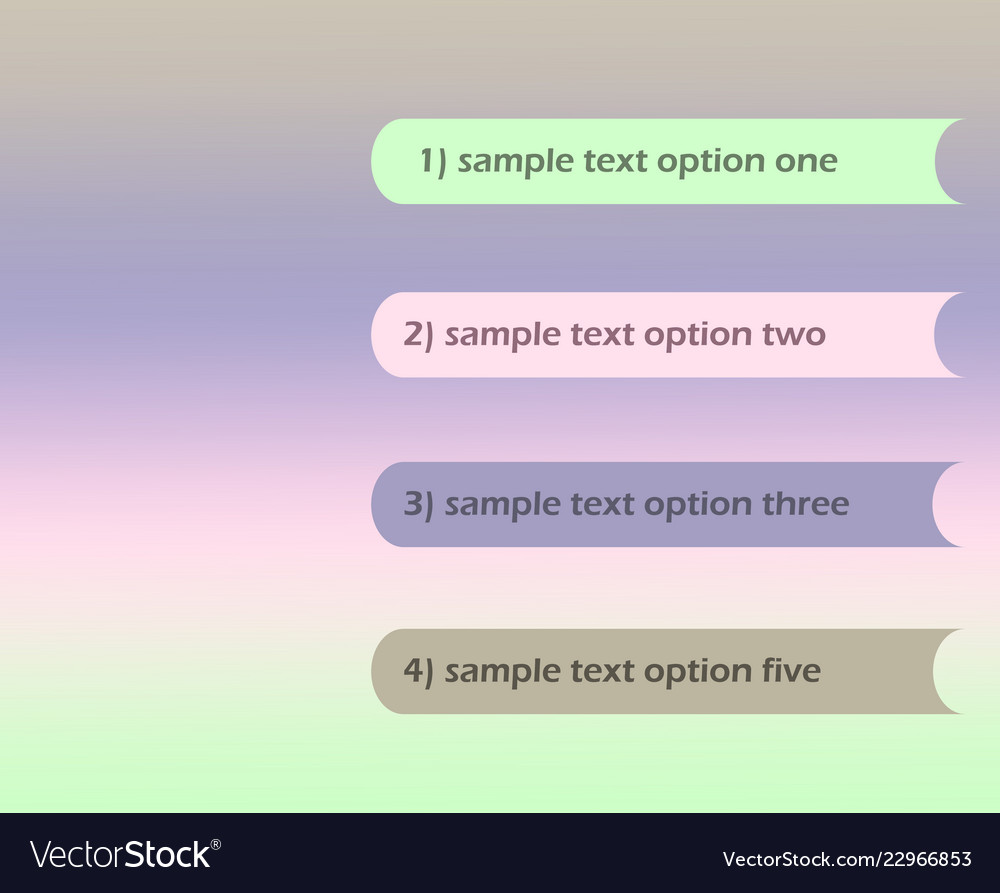 Four option steps infographic sample text layout Vector Image