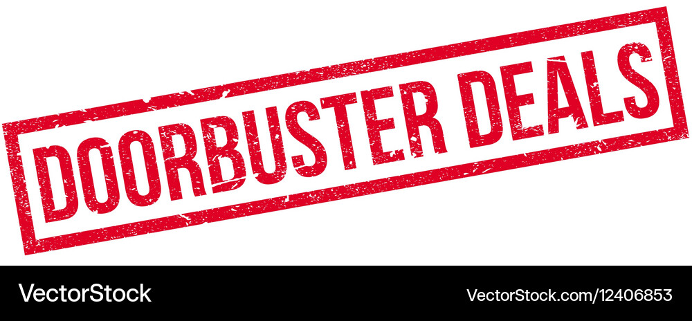 Grunge Doorbuster Rubber Stamp Royalty Free Vector Image