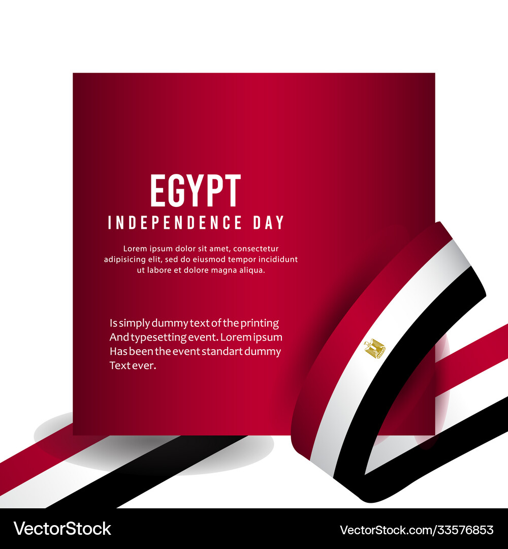 Happy egypt independence day celebration poster Vector Image