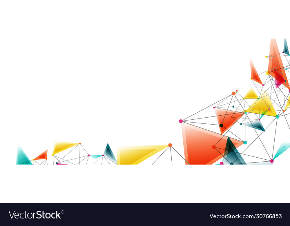 Line points connections triangular technology Vector Image