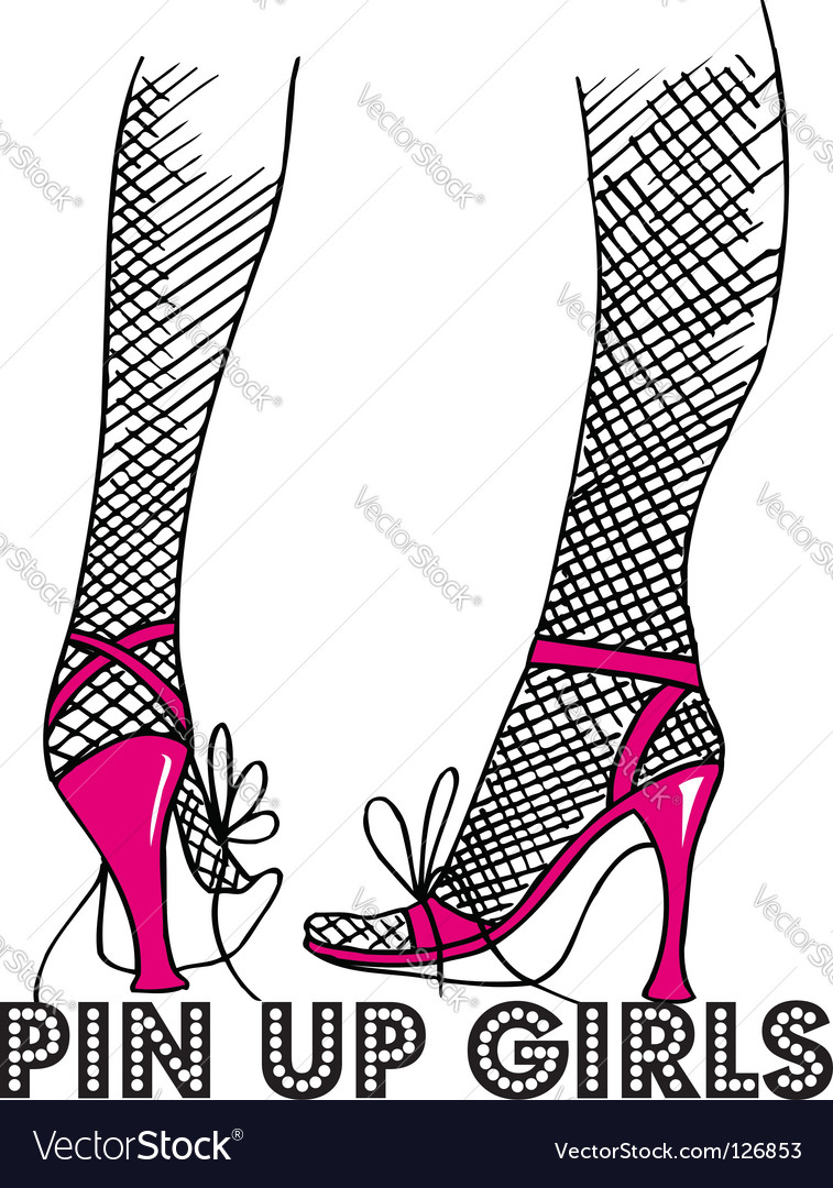 Pin Up Girls Royalty Free Vector Image Vectorstock