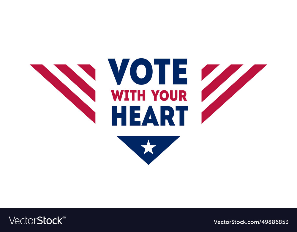 Poster card banner for united states vote day Vector Image