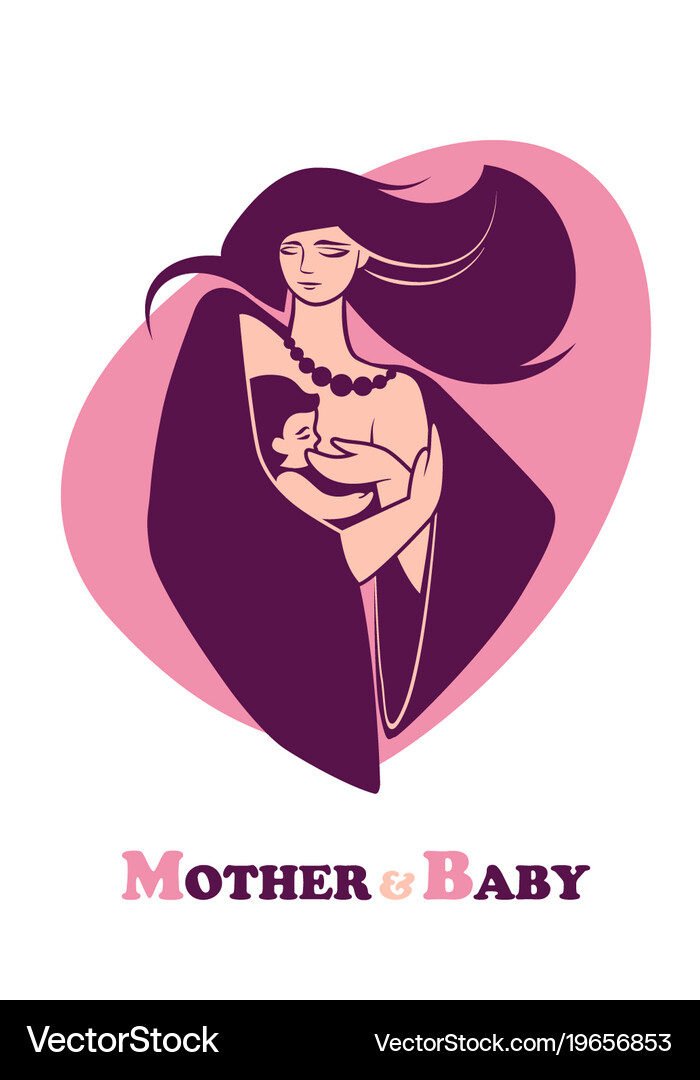 With mother and baby Royalty Free Vector Image