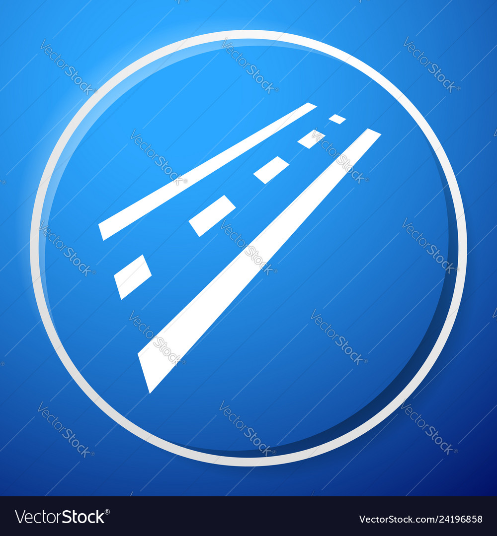 2-lane road icon for driving traffic transport Vector Image