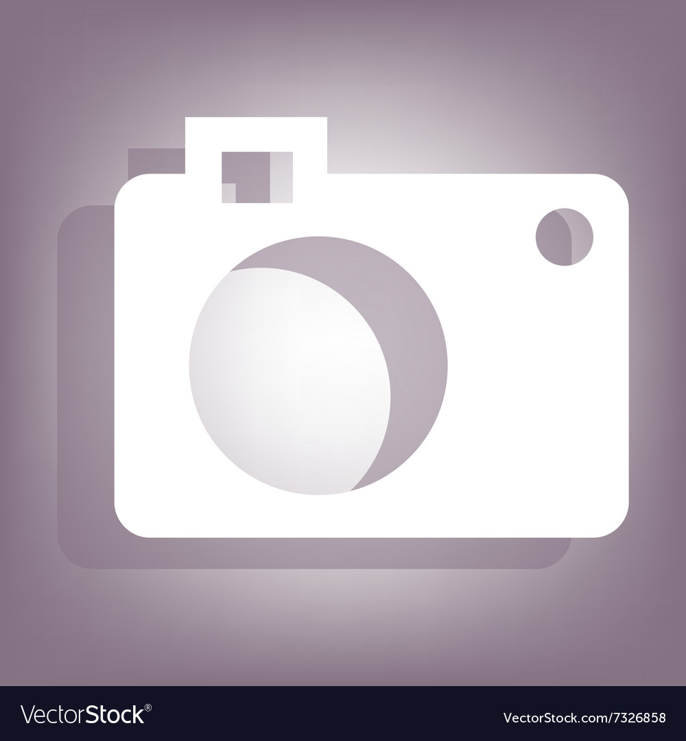 Camera icon with shadow Royalty Free Vector Image