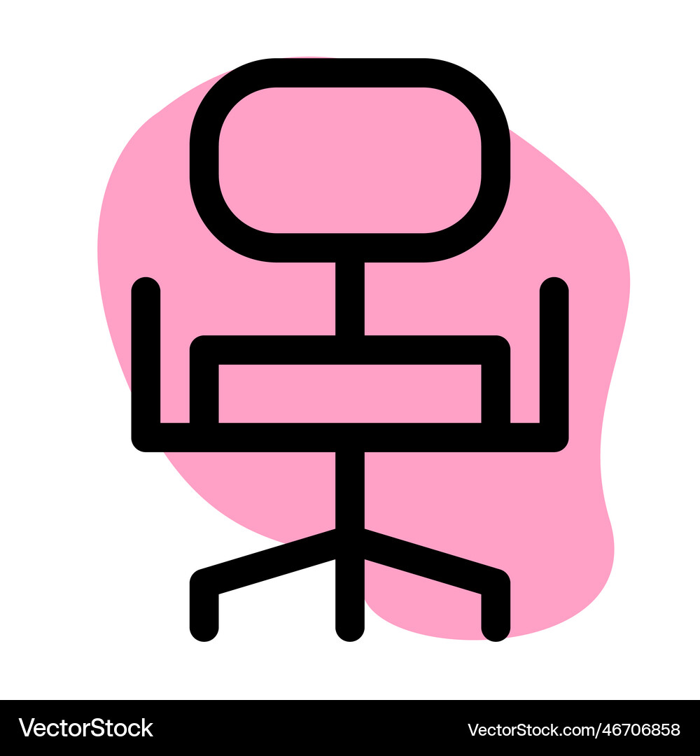 Comfy cushioned chair for workspace and offices Vector Image