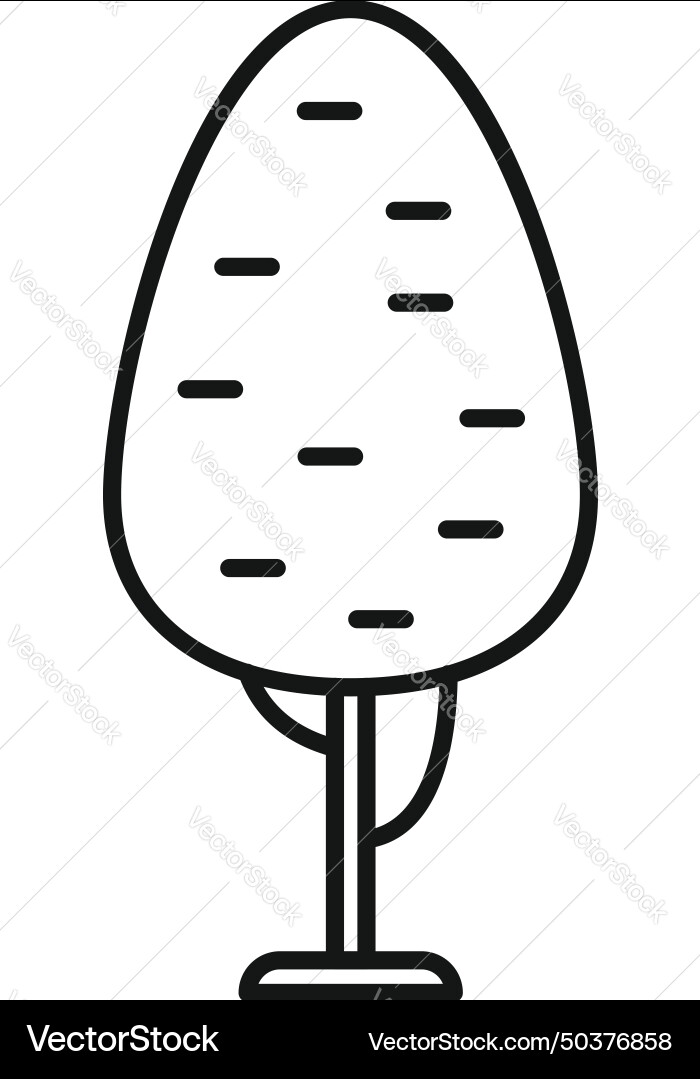 Cut garden tree icon outline trimming work Vector Image