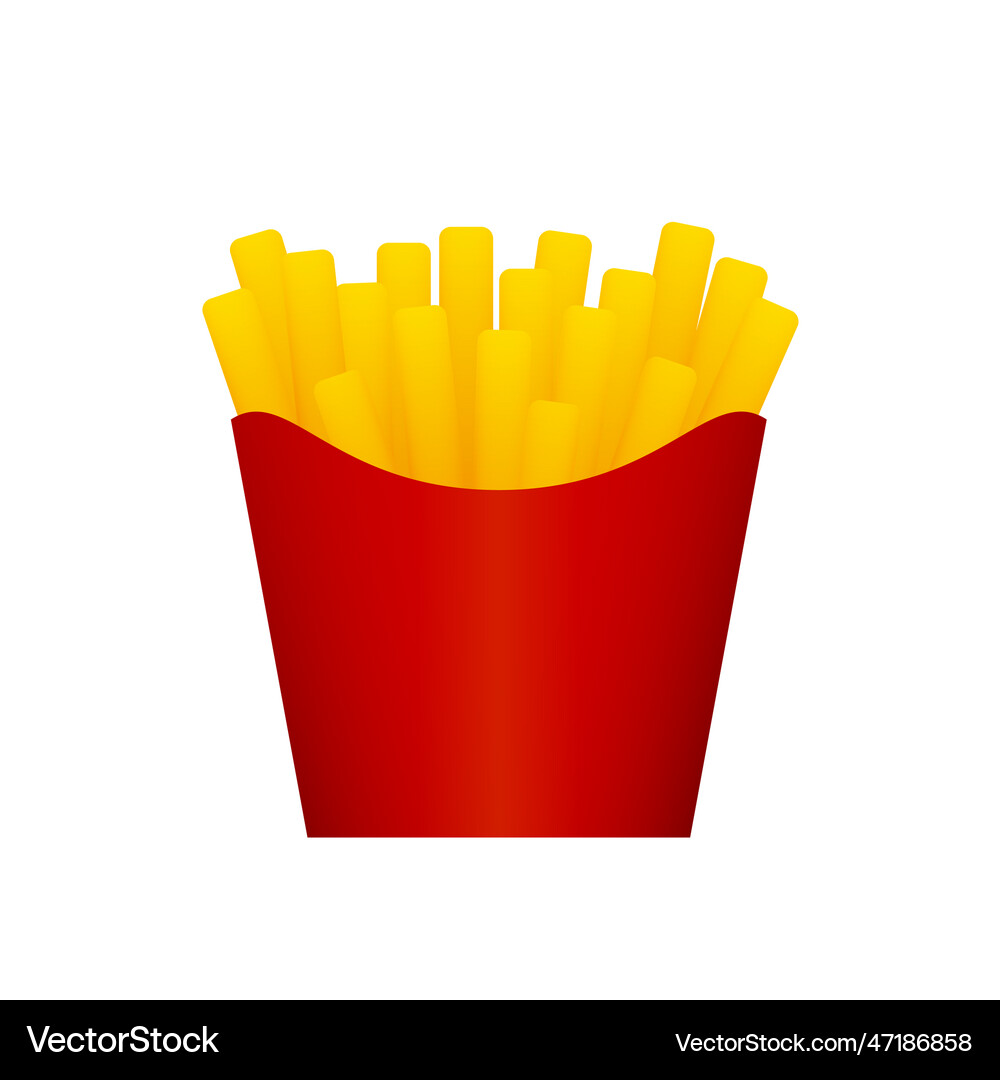 French fry potato box Royalty Free Vector Image