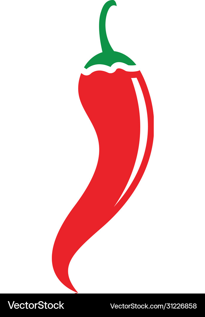 Red hot natural chili icon Royalty Free Vector Image