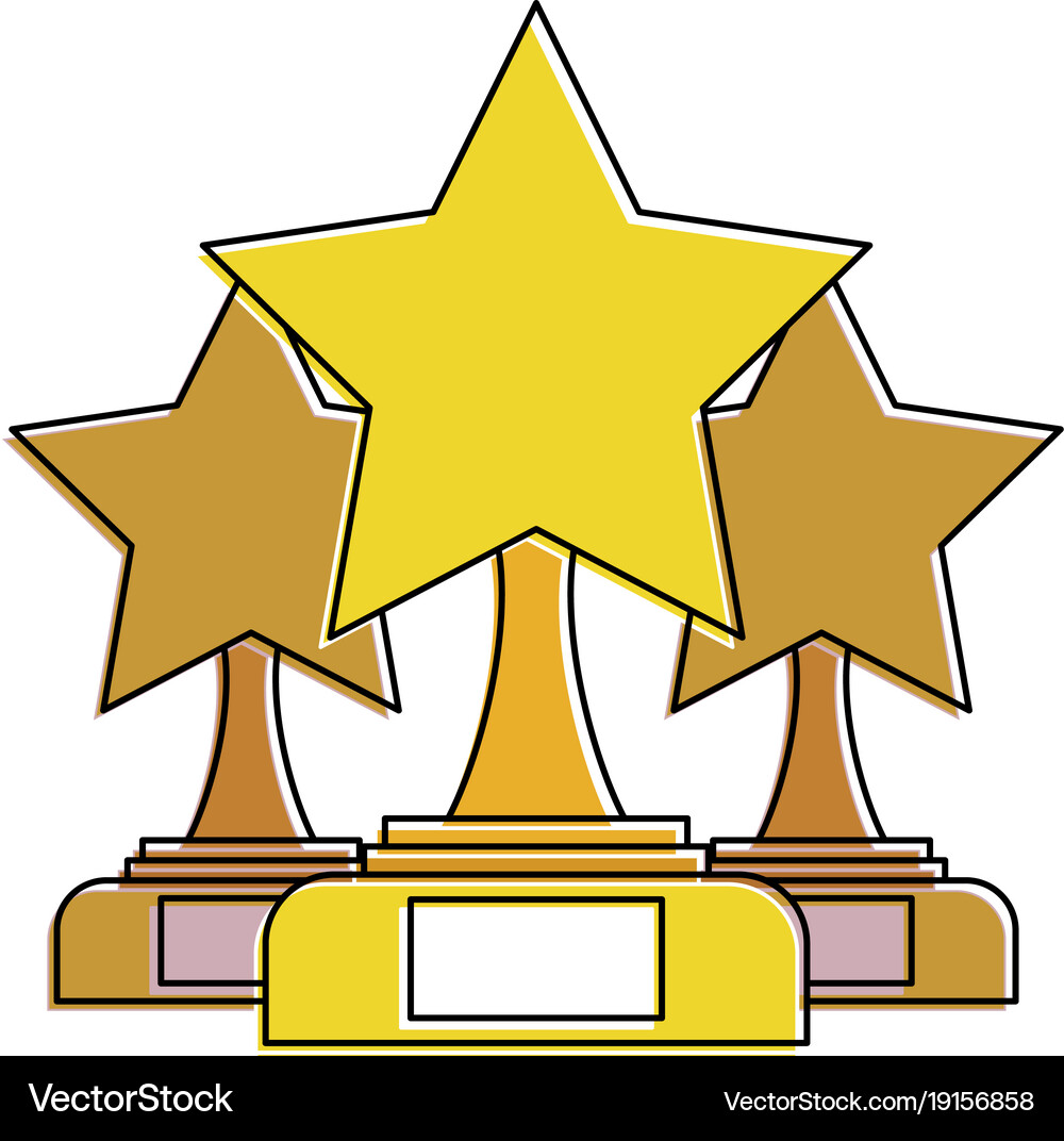Star trophies winner icon Royalty Free Vector Image