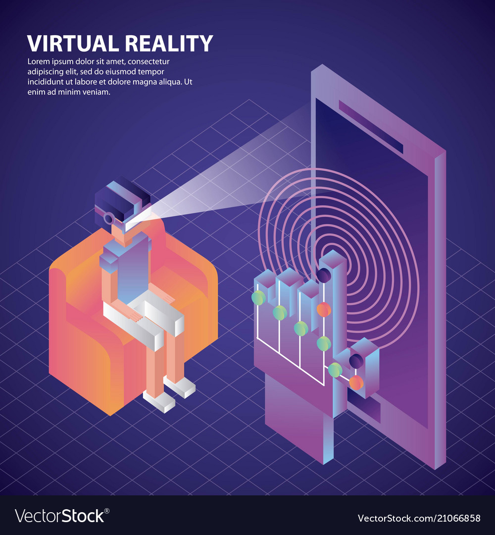Virtual reality isometric Royalty Free Vector Image Virtual reality isometric Royalty Free Vector Image