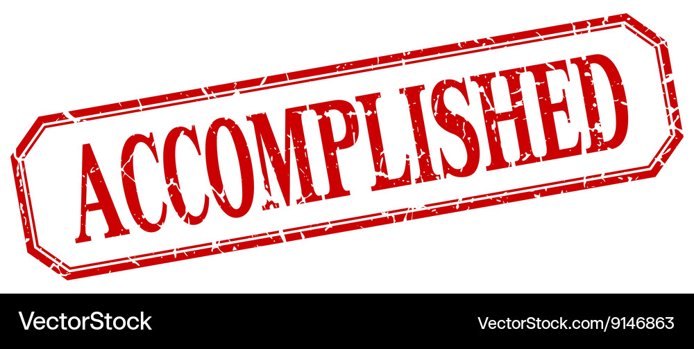 Accomplished square red grunge vintage isolated Vector Image