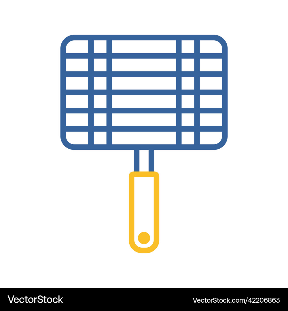 Barbecue grill steel grid icon Royalty Free Vector Image