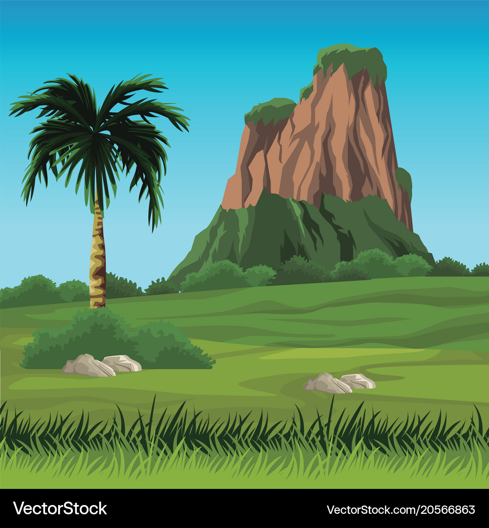 Beautiful nature landscape Royalty Free Vector Image