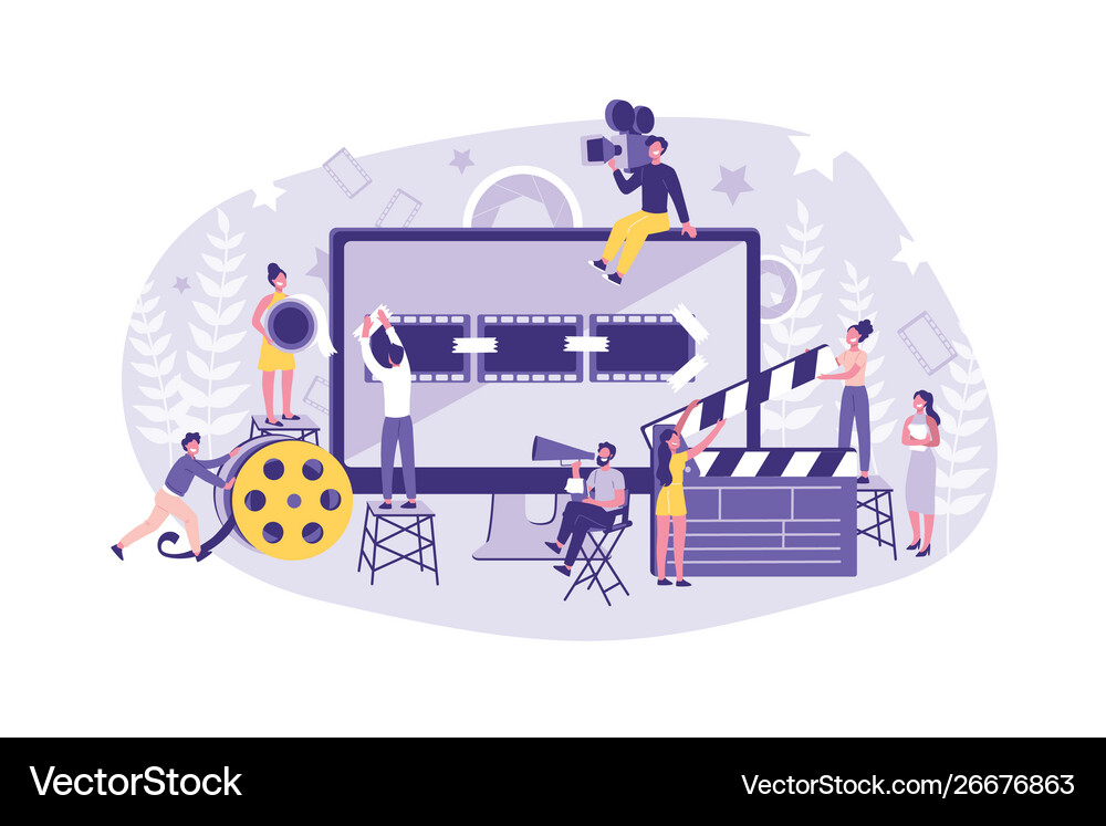 Business concept motion design studio teamwork of Vector Image