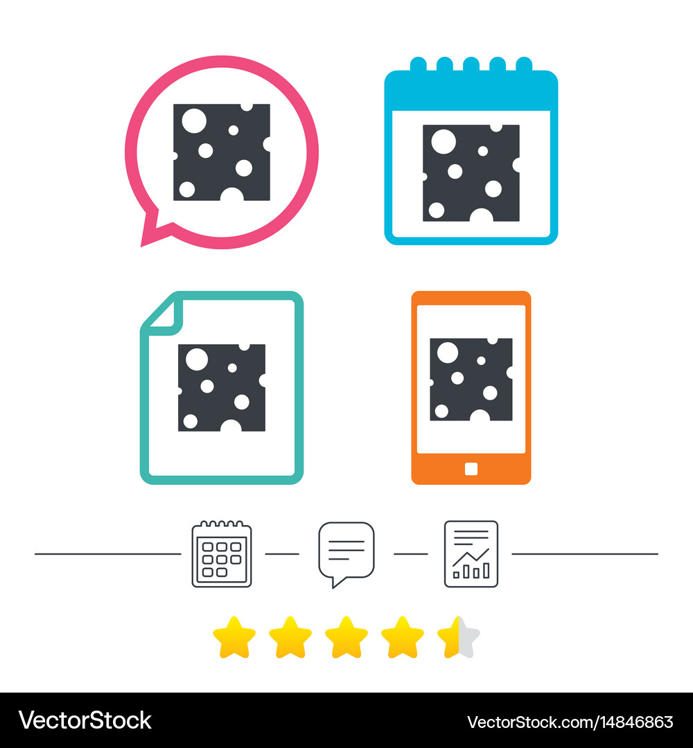 Cheese sign icon slice of Royalty Free Vector Image