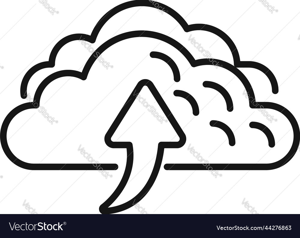 Cloud repost icon outline report chart Royalty Free Vector Cloud repost icon outline report chart Royalty Free Vector