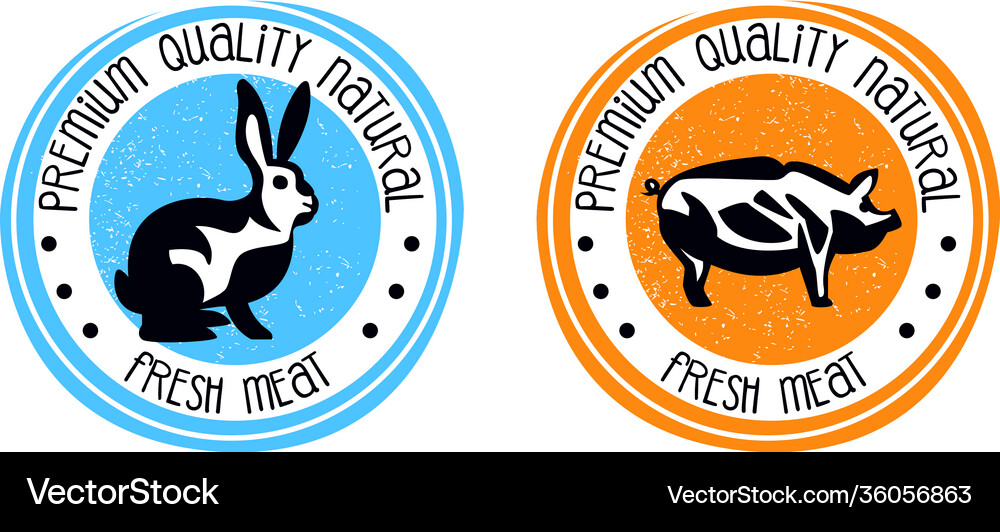 Fresh meat logo design templates premium quality Vector Image