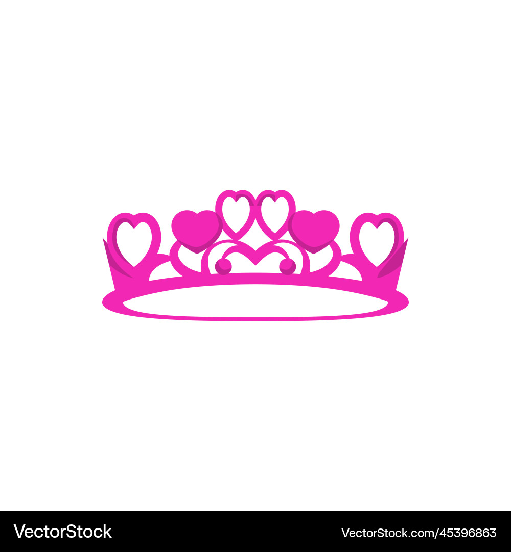 Pink diadem tiara crown monarchy design Royalty Free Vector