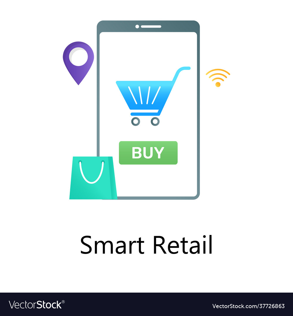 Smart retail Royalty Free Vector Image - VectorStock