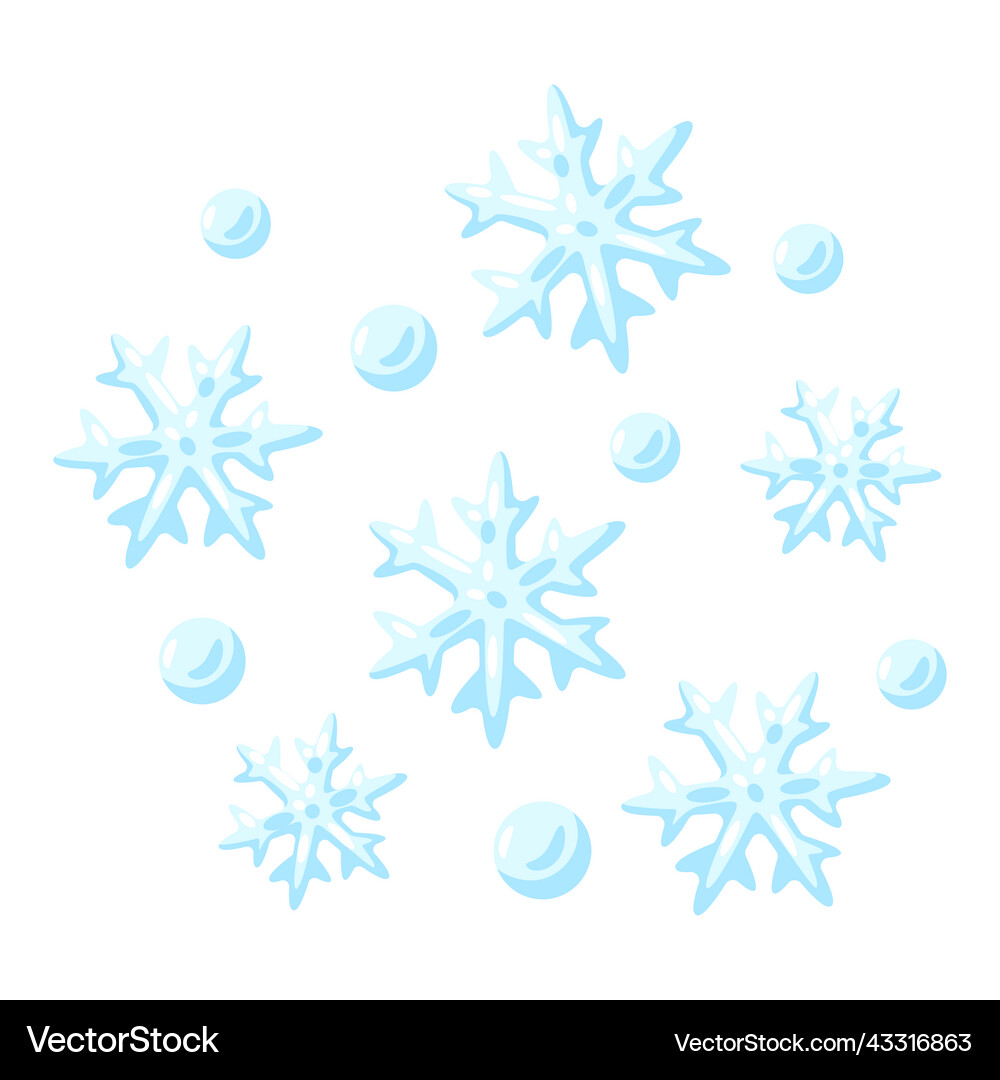 Snow and snowflakes cartoon image Royalty Free Vector Image