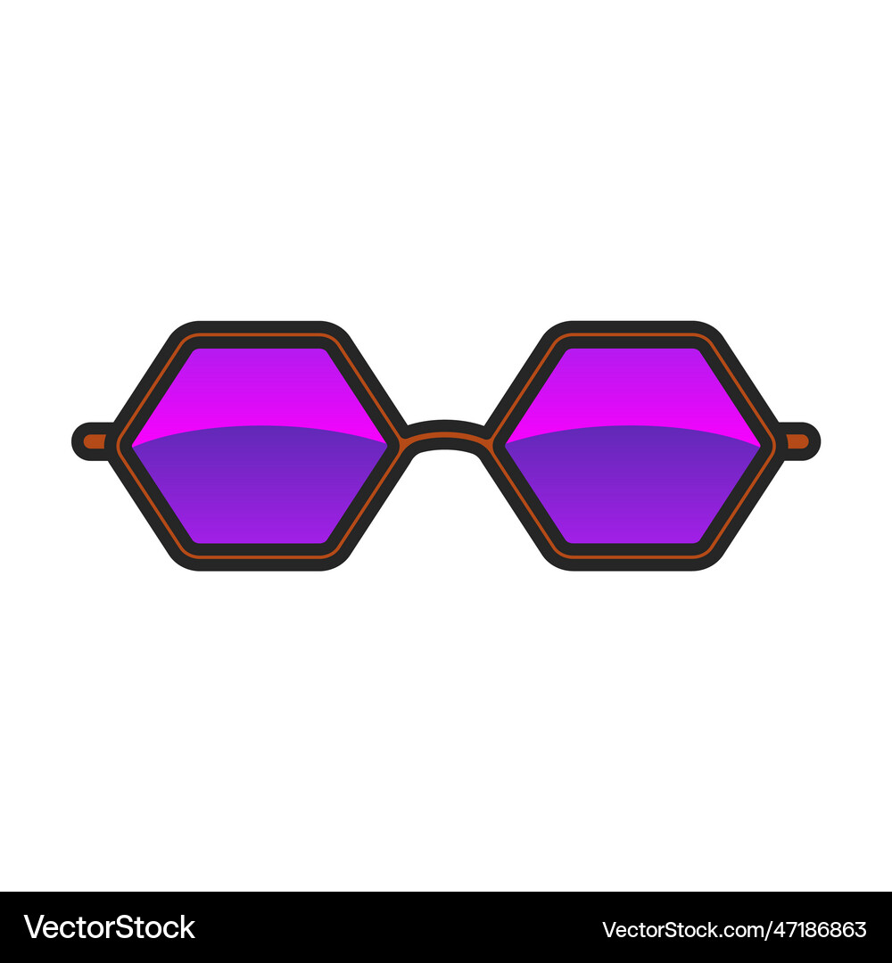 Sunglass iconcolor logo isolated on white Vector Image