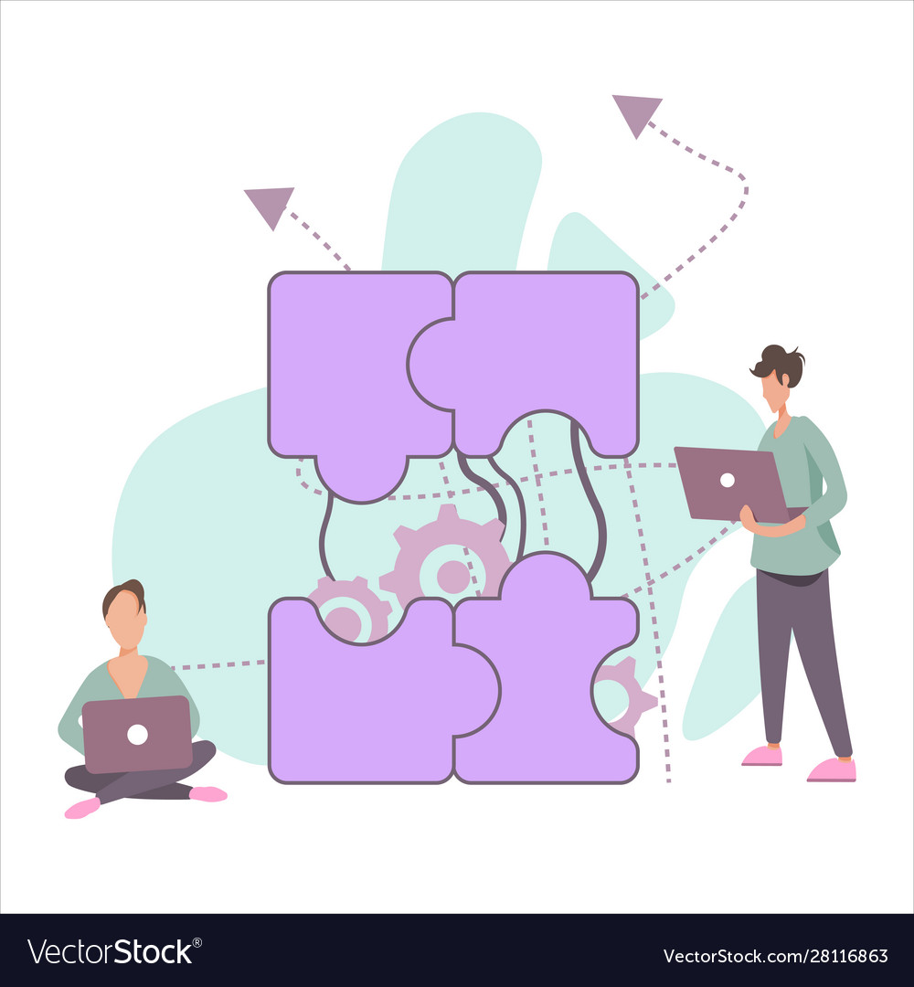 Teamwork people commit deliberate Royalty Free Vector Image