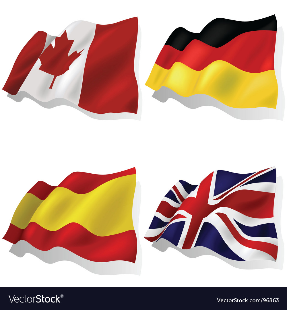 Wavy flags Royalty Free Vector Image - VectorStock