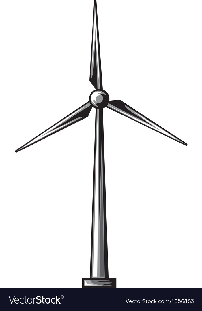 Wind turbine - driven generators Royalty Free Vector Image