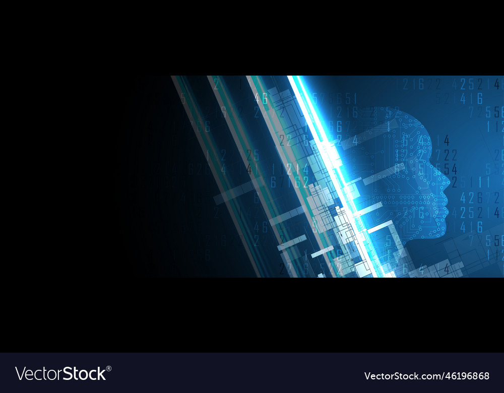 Artificial intelligence technology web background Vector Image