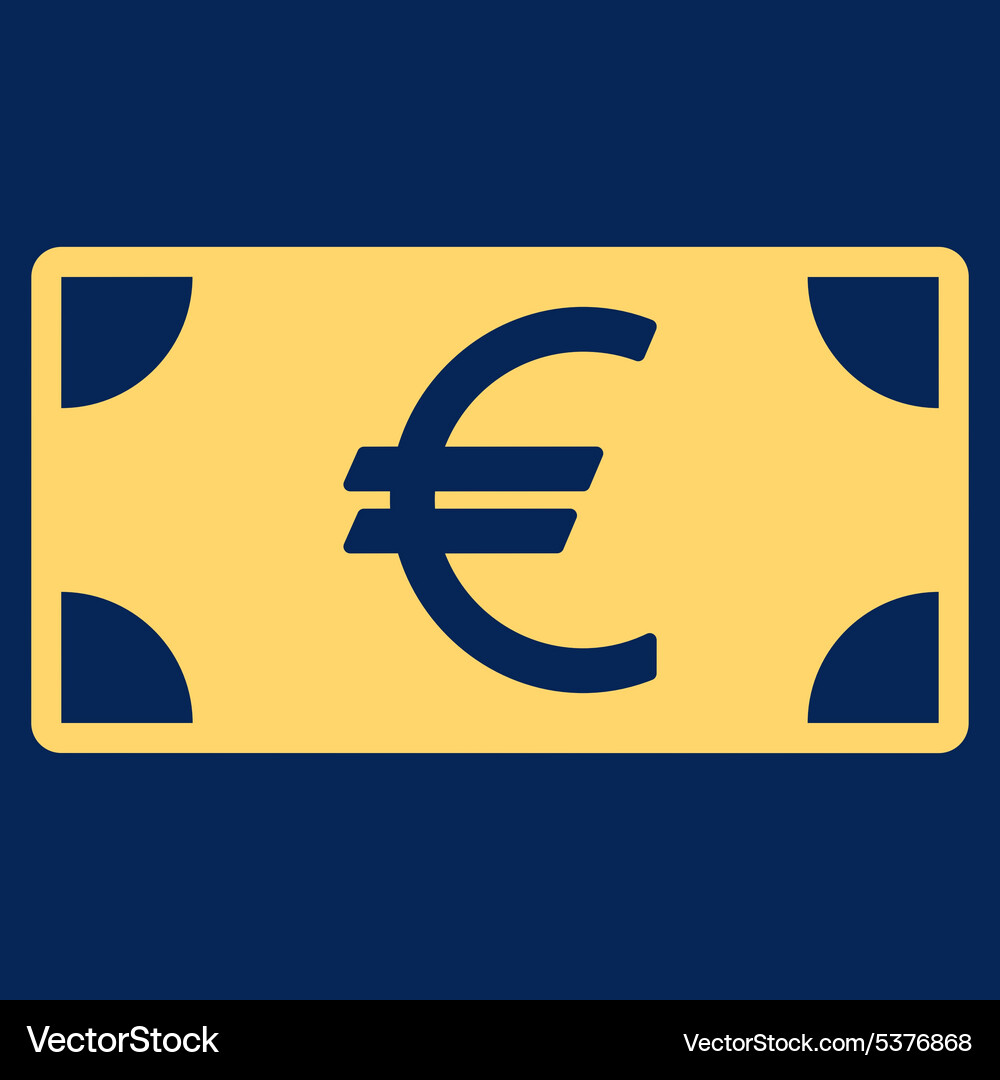 Euro banknote icon from business bicolor set Vector Image