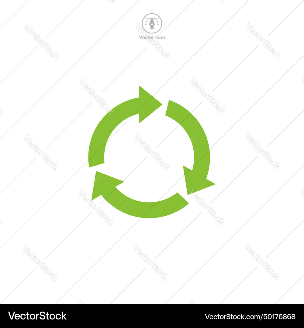 Recycle icon symbol isolated on white background Vector Image