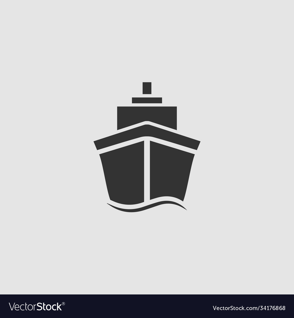 Ship icon flat Royalty Free Vector Image - VectorStock