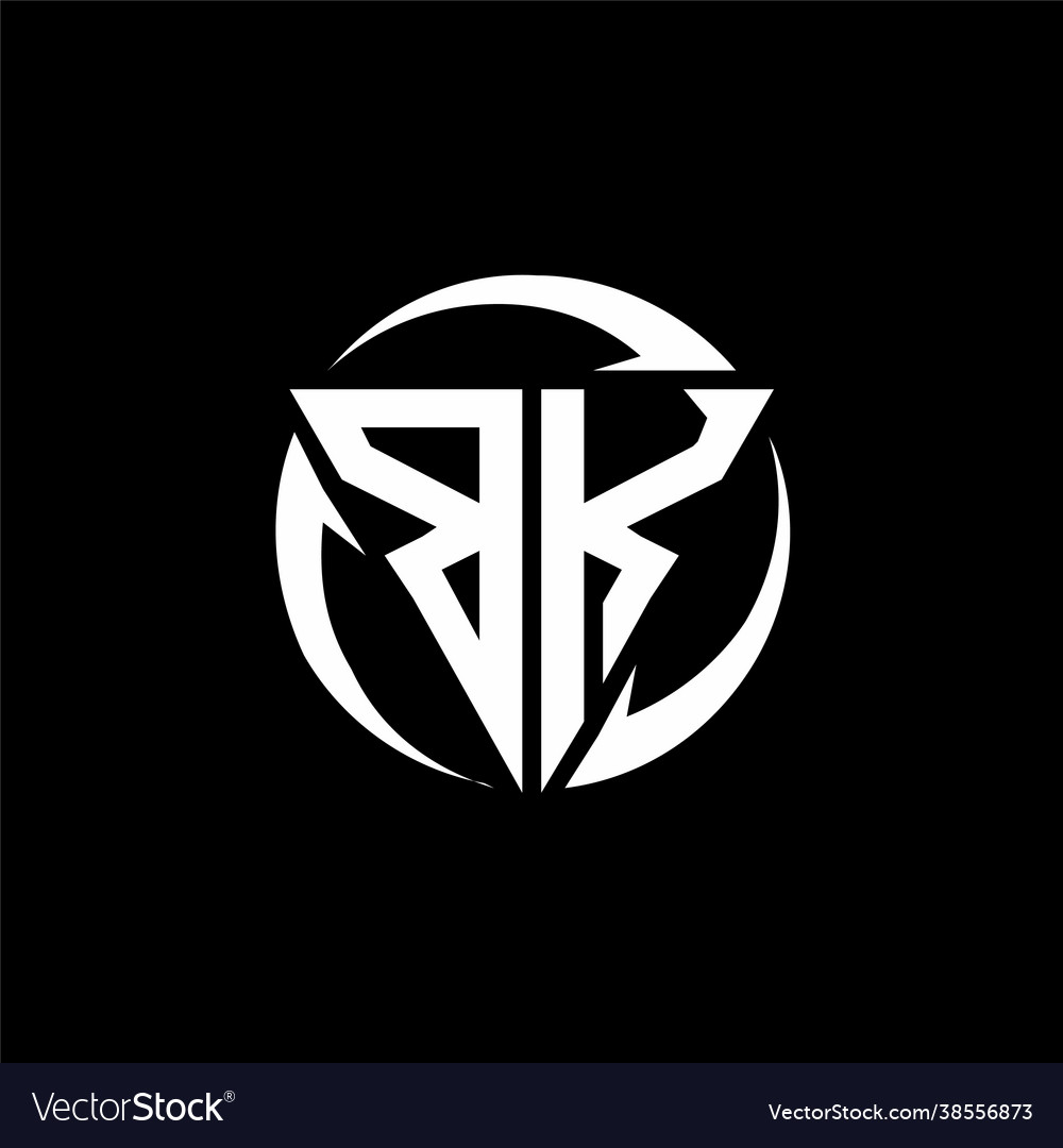 Bk logo monogram design template Royalty Free Vector Image